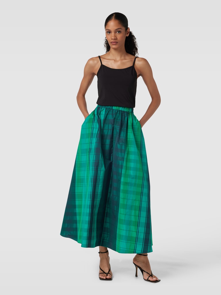 MAX&Co. Maxirok met ruitmotief, model 'MATRIGNA' in groen online kopen ...