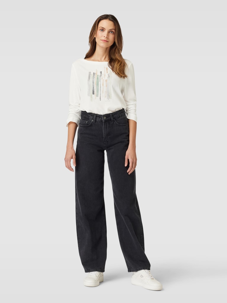 Tom Tailor Longsleeve aus Viskose mit Motiv-Print (offwhite) online kaufen