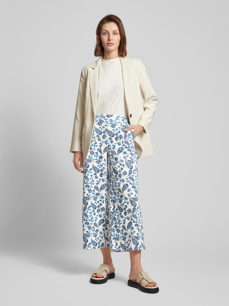 ICHI Regular Fit Stoffhose mit Allover-Print Modell 'Kate Print' (bleu ...