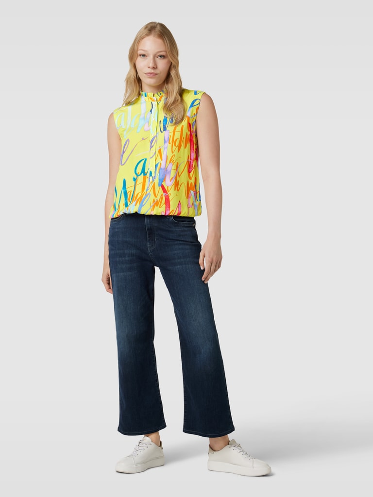 Emily Van den Bergh Overhemdblouse van viscose met all-over motief in ...