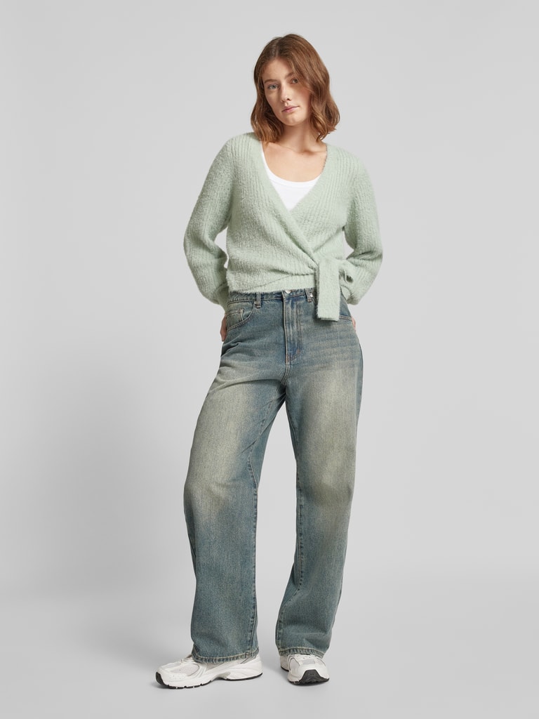 Only Cardigan mit Knotendetail Modell 'AMANDA' (schilf) online kaufen