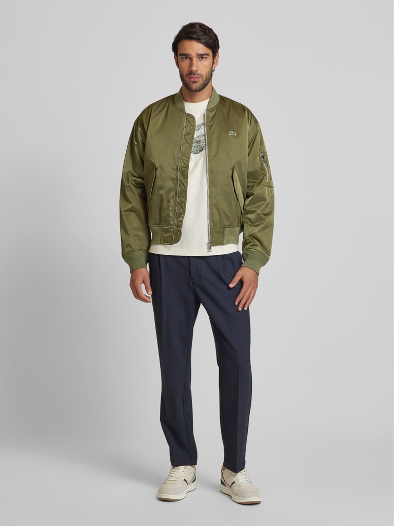 Kup online Lacoste Bluzon z naszywką z logo (oliwkowy)