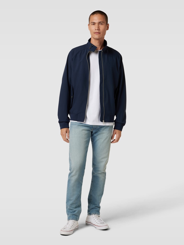 Scotch & Soda Jas met opstaande kraag in marineblauw online kopen | P&C