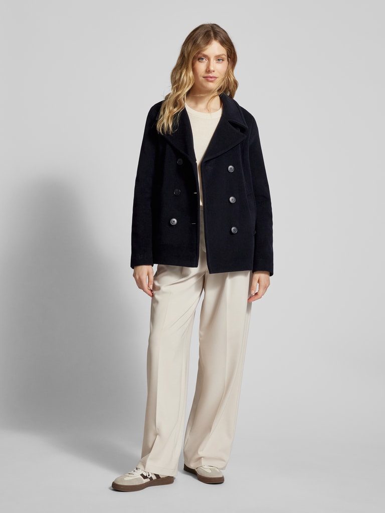 Fuchs Schmitt Jack met steekzakken en reverskraag in marineblauw online ...