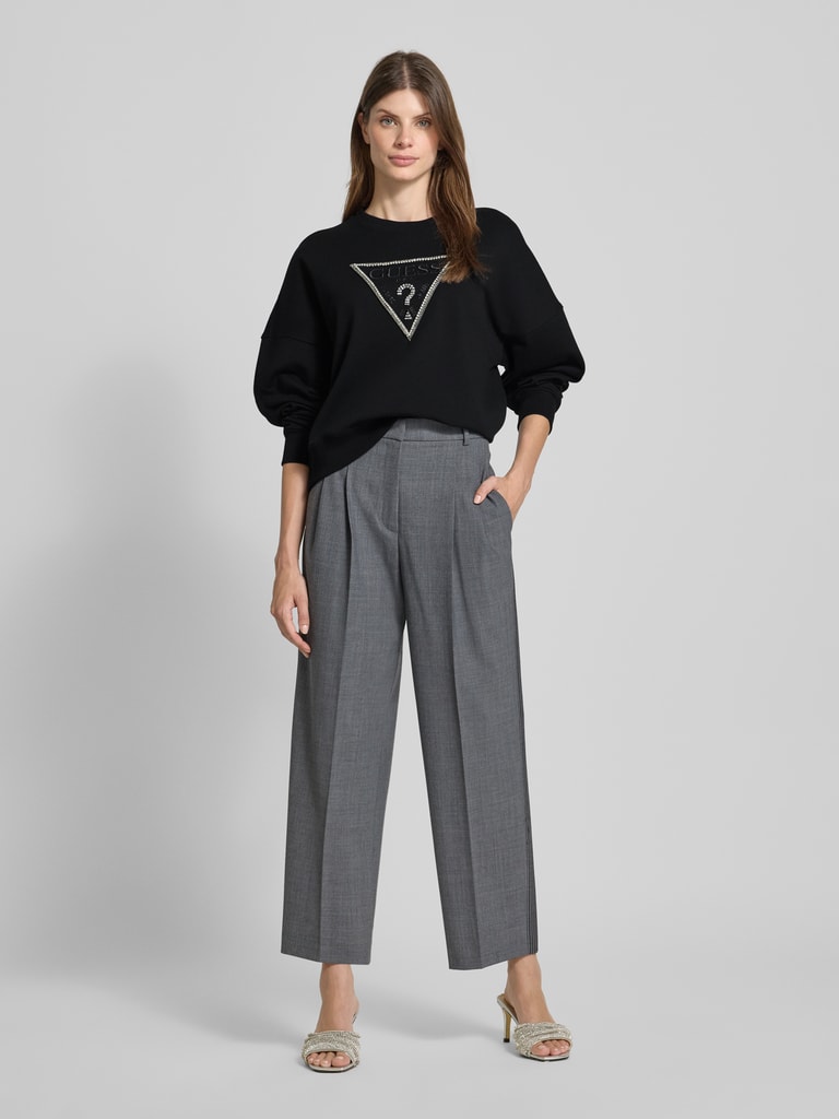 GUESS Sweatshirt mit Logo und Ziersteinbesatz Modell 'RACHELE' (black ...