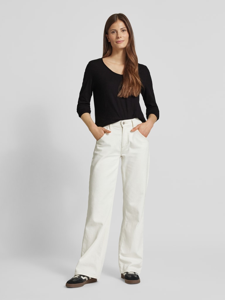 s.Oliver RED LABEL Regular Fit Langarmshirt aus reinem Baumwoll-Slub ...