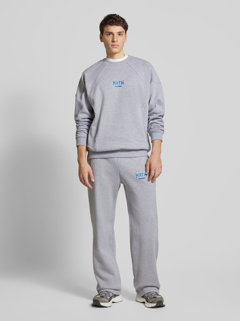 Review X MATW Sweatshirt mit Label-Print (hellgrau melange) online kaufen