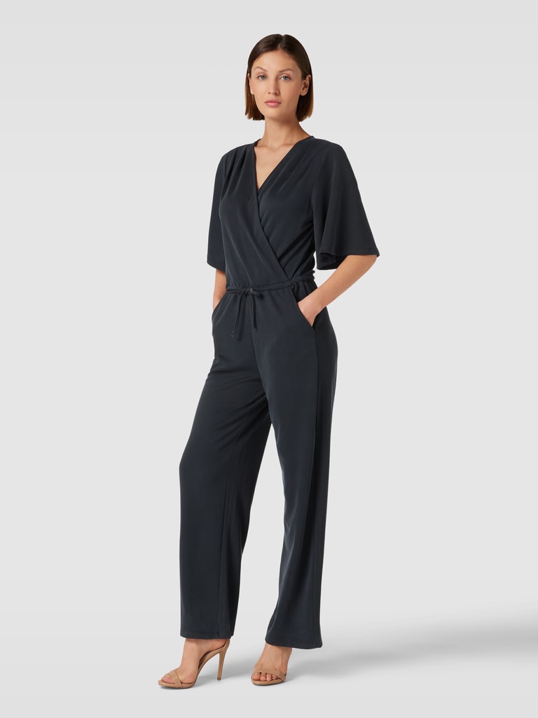 mbyM Jumpsuit in wikkellook, model 'Bradlee' in zwart online kopen | P&C
