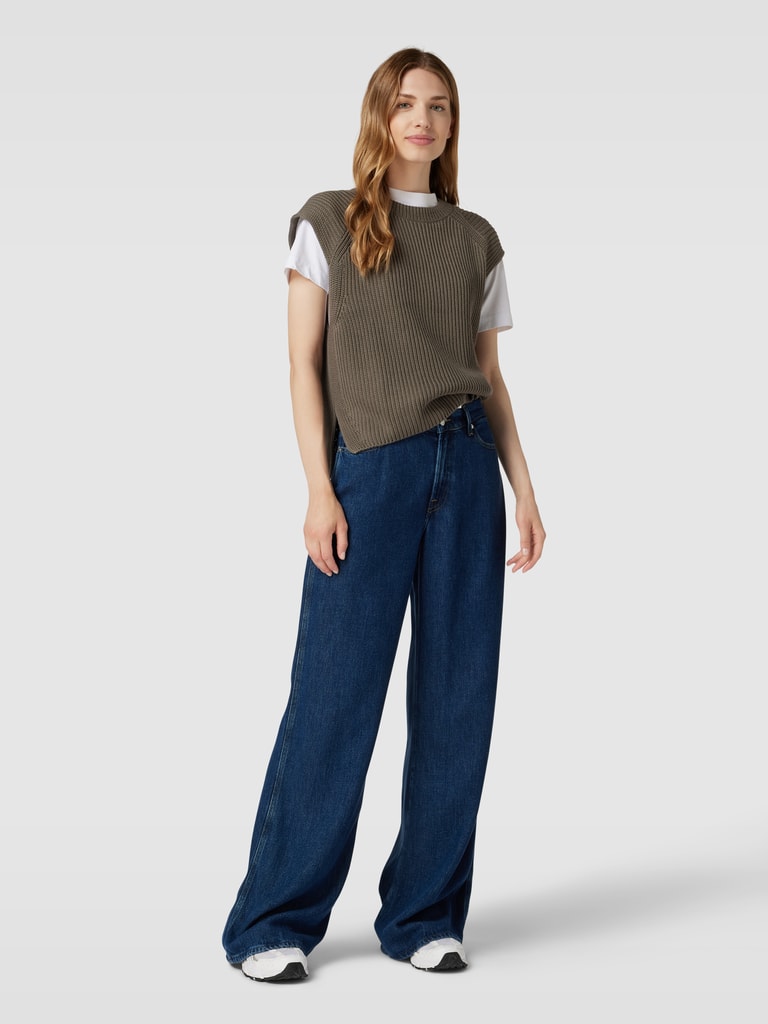 Kup online Better Rich Bezrękawnik z fakturowanym wzorem model ‘Corry’ (ziemisty brązowy)