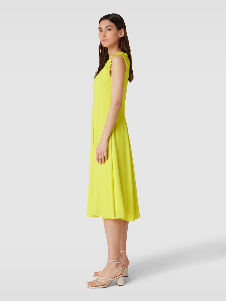 Marc Cain Midikleid mit Applikationen (neon gelb) online kaufen