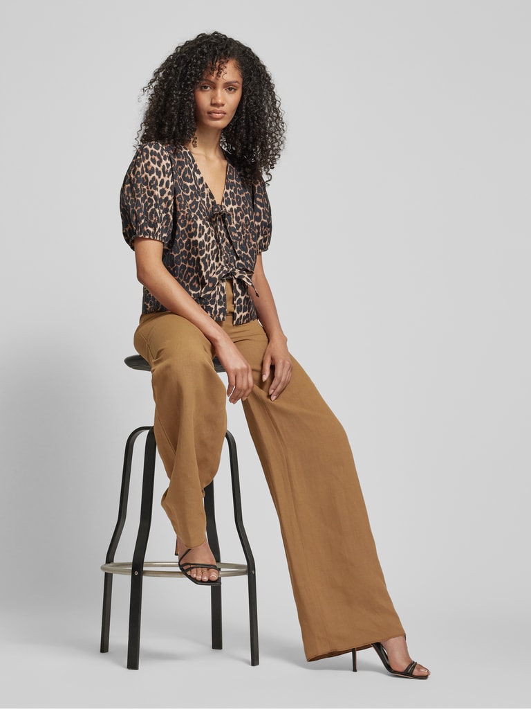 Neo Noir Bluse mit Animal-Print Modell 'Bianca' (beige) online kaufen