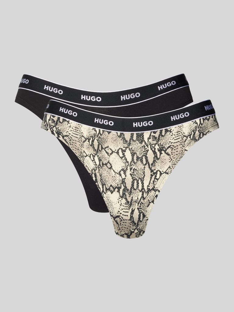 HUGO String mit elastischem Label-Bund im 3er-Pack (black) online kaufen
