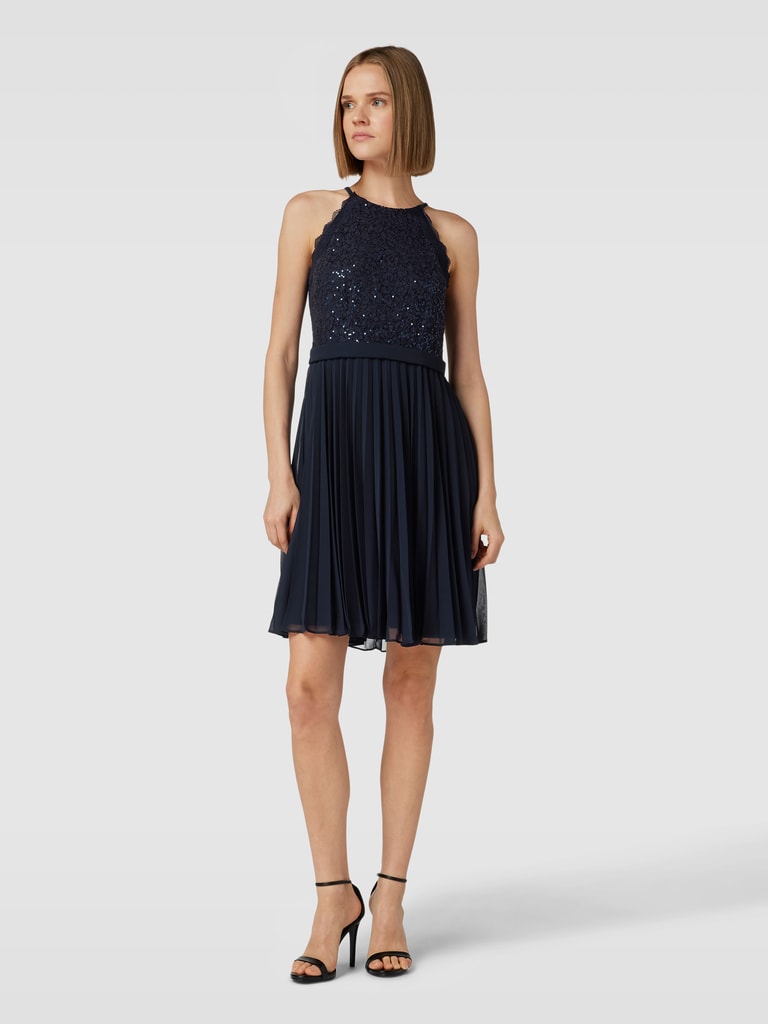 Jake*s Cocktail Cocktailkleid mit Plisseefalten (marine melange) online ...