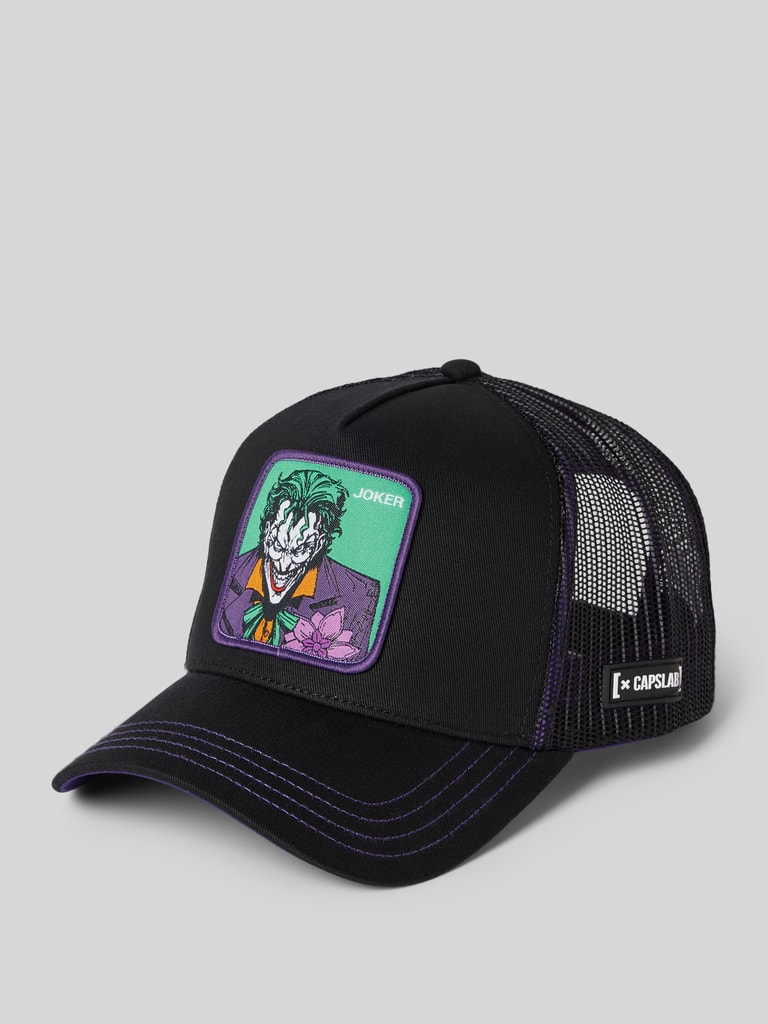 Capslab Trucker Cap mit Motiv-Badge Modell 'Joker' (black) online kaufen