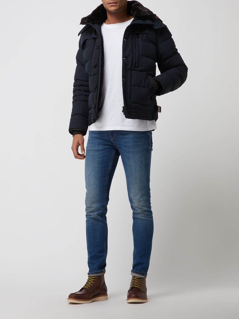 Wellensteyn Regular fit gewatteerd jack met labelpatch, model 'STARSTREAM' in marineblauw online ...