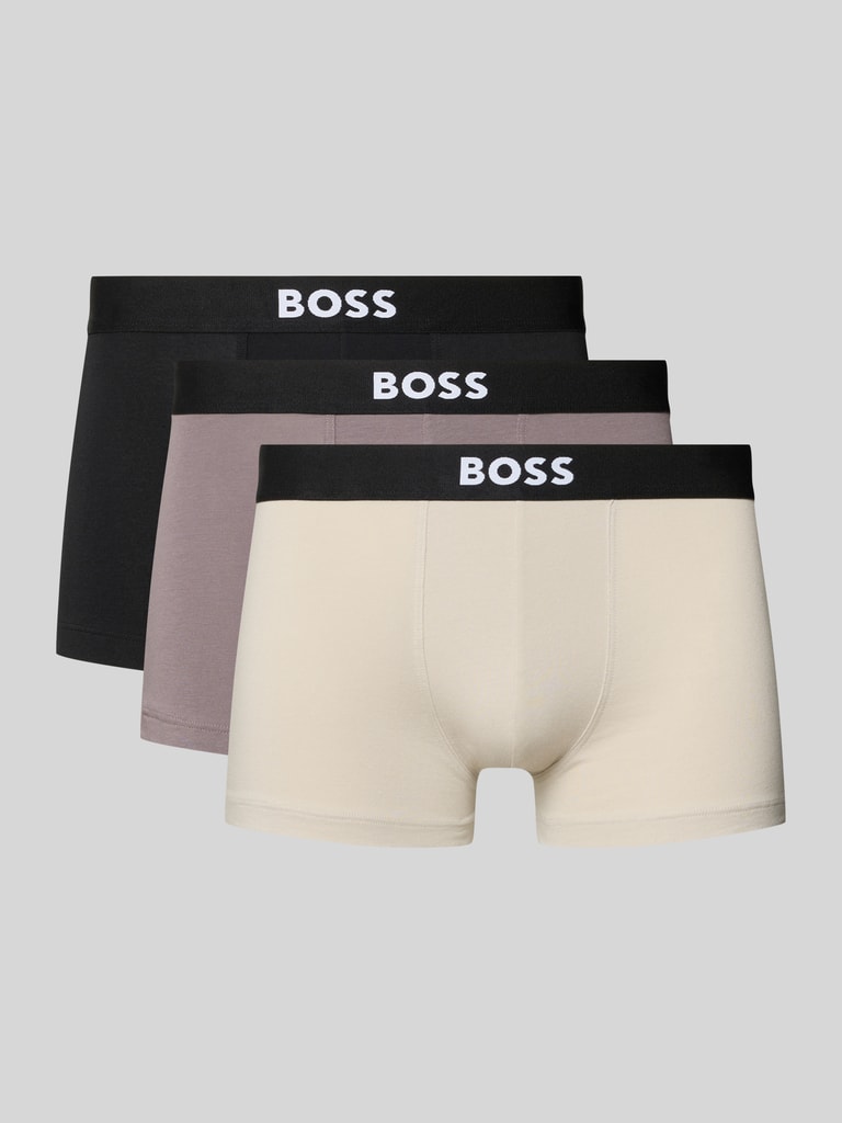 BOSS Trunks aus Baumwoll-Mix im 3er-Pack (mittelgrau) online kaufen