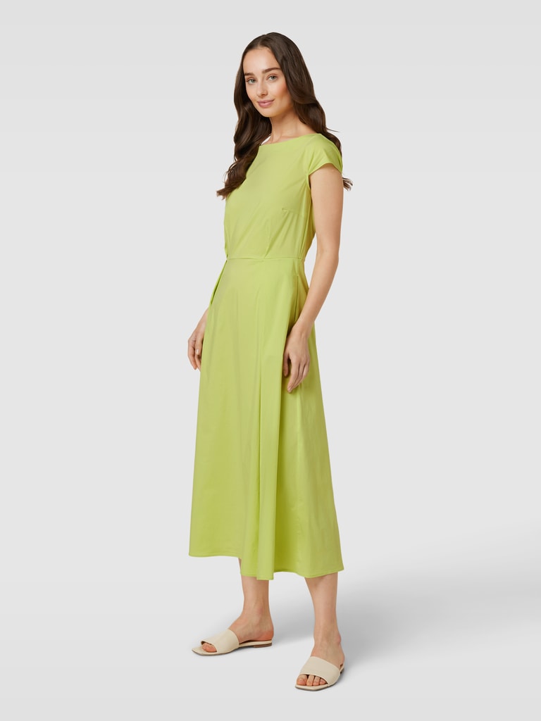 More & More Midi-jurk met plooien in lichtgroen online kopen | P&C