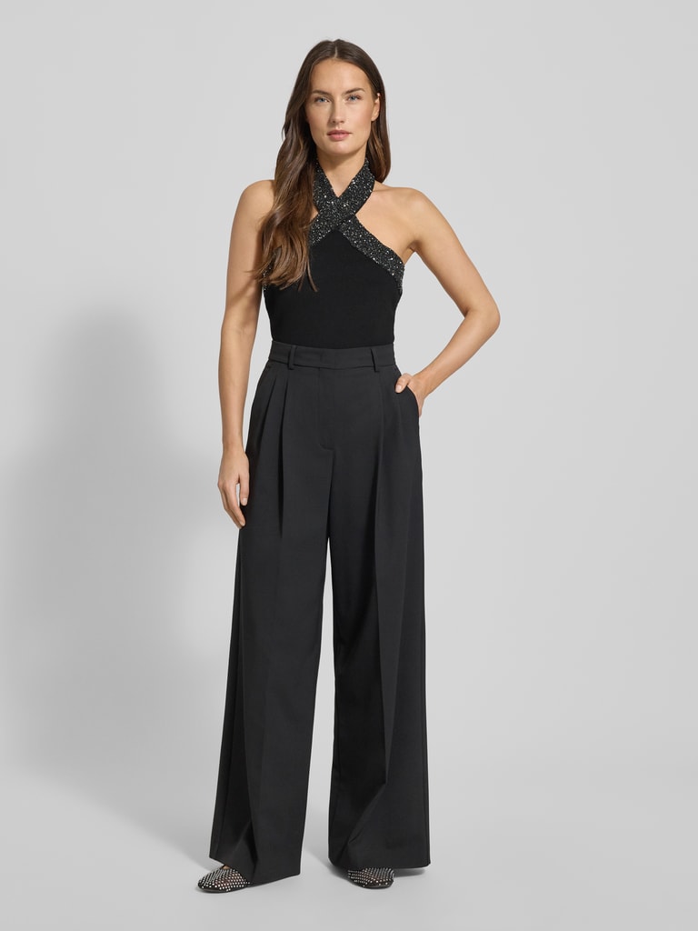 Mango Blusentop mit Neckholder (black) online kaufen