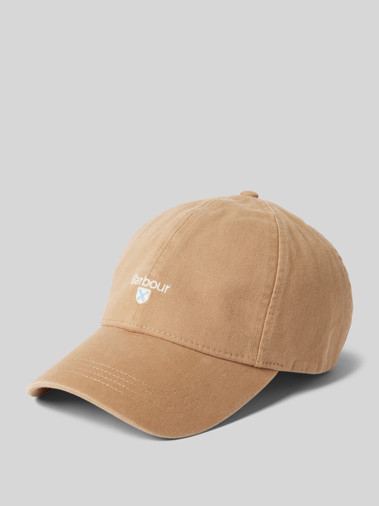 Barbour Basecap mit Label-Stitching (beige) online kaufen