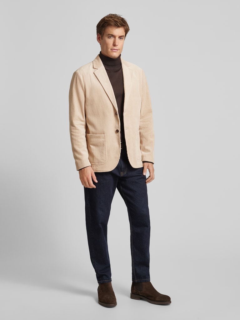 SELECTED HOMME Slim Fit 2-Knopf-Sakko aus Cord Modell 'KAY' (sand ...