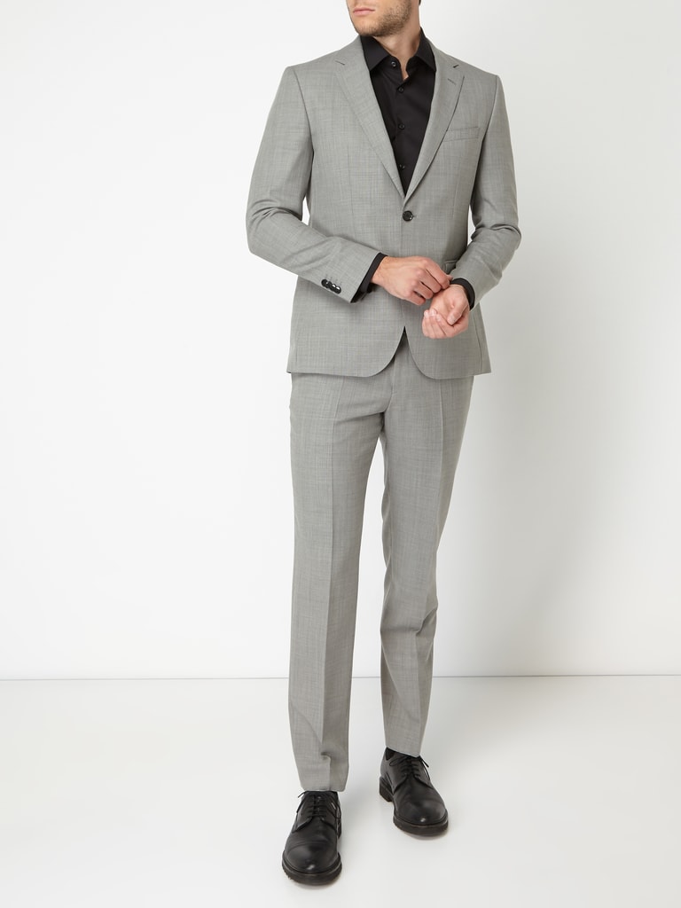 HUGO Regular fit pak met colbert met 2 knopen in lichtgrijs online ...