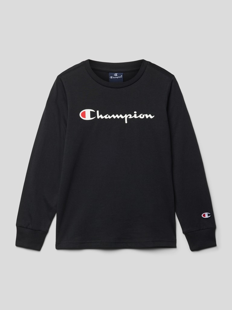 Champion Longsleeve mit Label-Print (black) online kaufen