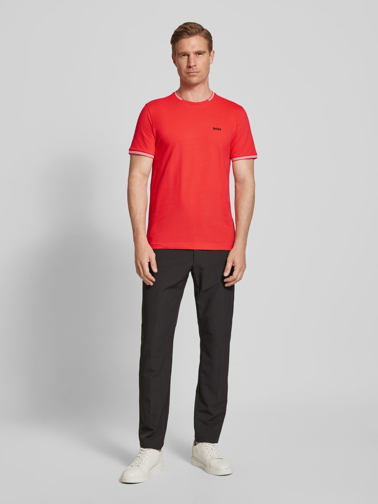 BOSS Green T-Shirt mit Label-Print Modell 'Taul' (fuchsia) online kaufen