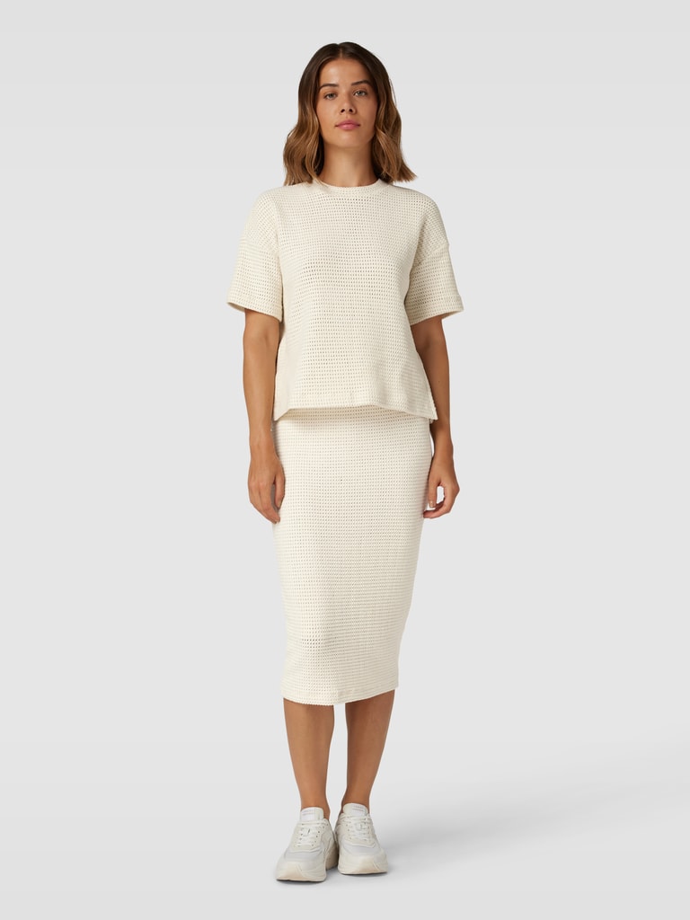 JAKE*S STUDIO WOMAN Knielanger Rock mit Lochmuster (ecru) online kaufen