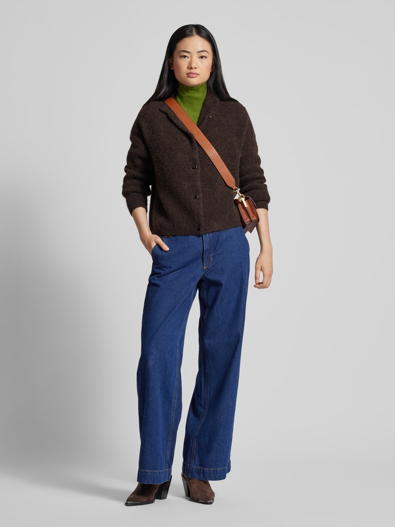 Gestuz Cardigan mit Turtleneck Modell 'Alpha' (dunkelbraun melange ...