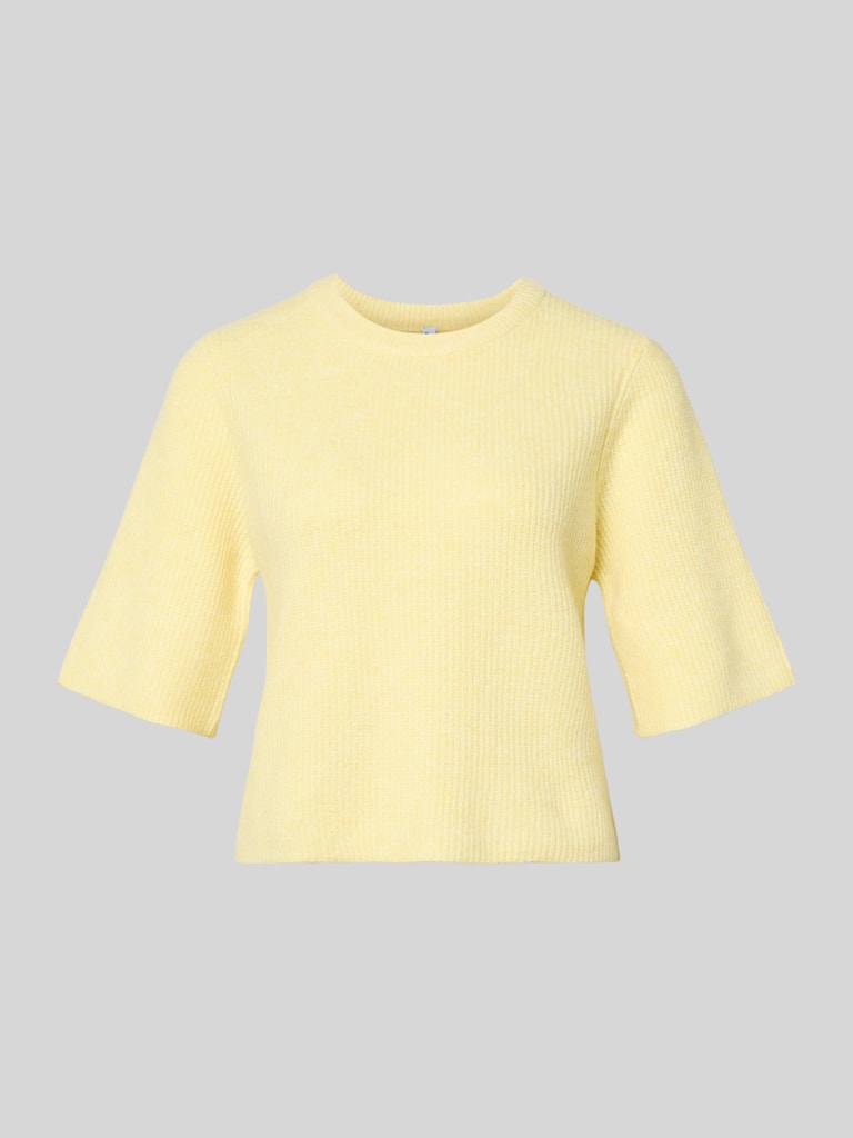 Pieces Boxy fit T-shirt van ribtricot met wol, model 'SILLY' in ...