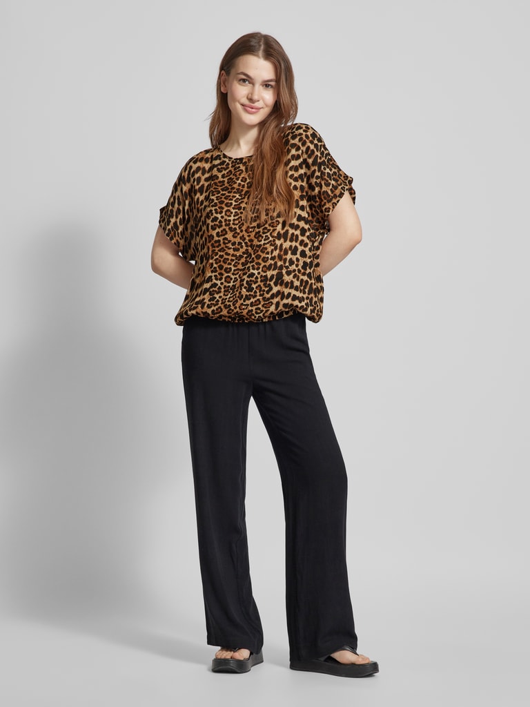 Kaffe Blusenshirt mit Animal-Print Modell 'amber' (black) online kaufen