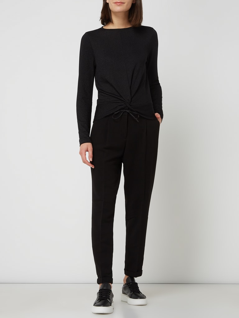 OPUS Pullover mit Knotendetail Modell 'Suvenia' (black) online kaufen