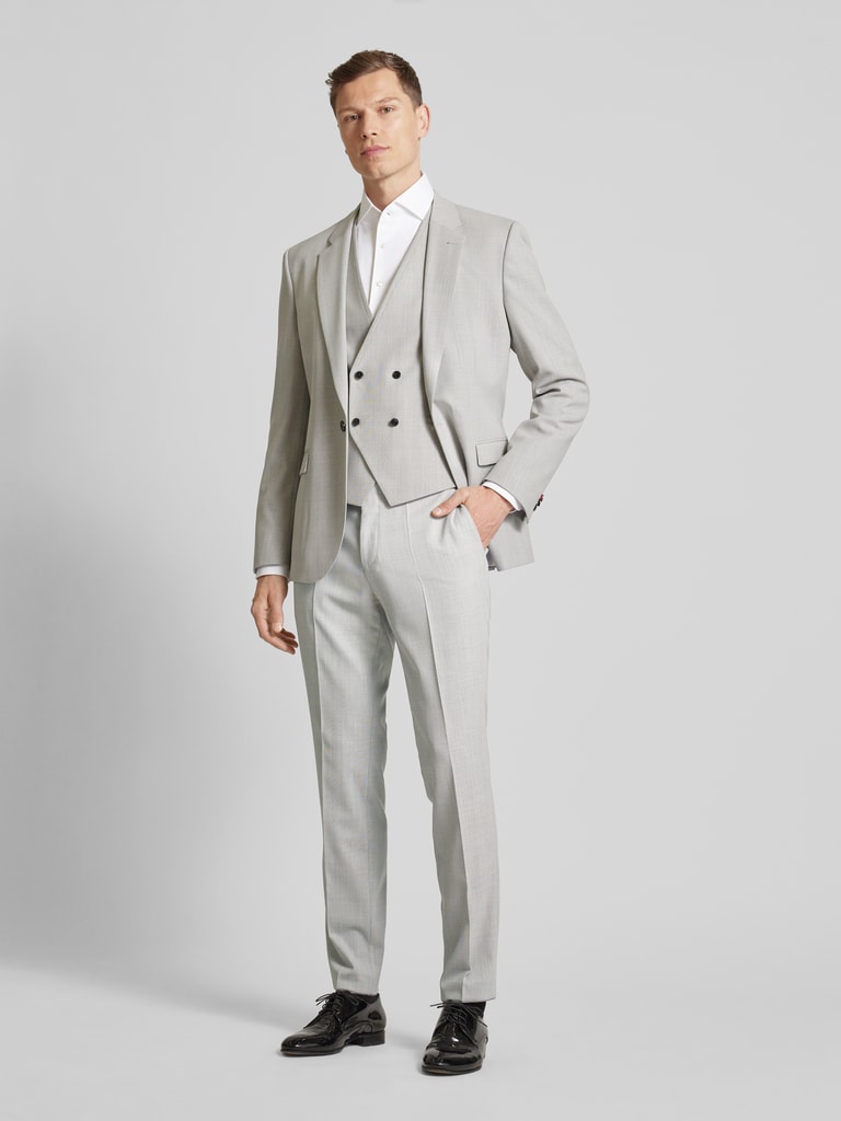 HUGO Pak met gilet, model 'Arti/Hesten' in lichtgrijs online kopen | P&C