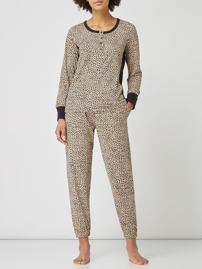 DKNY Pyjama mit Allover-Muster (beige) online kaufen