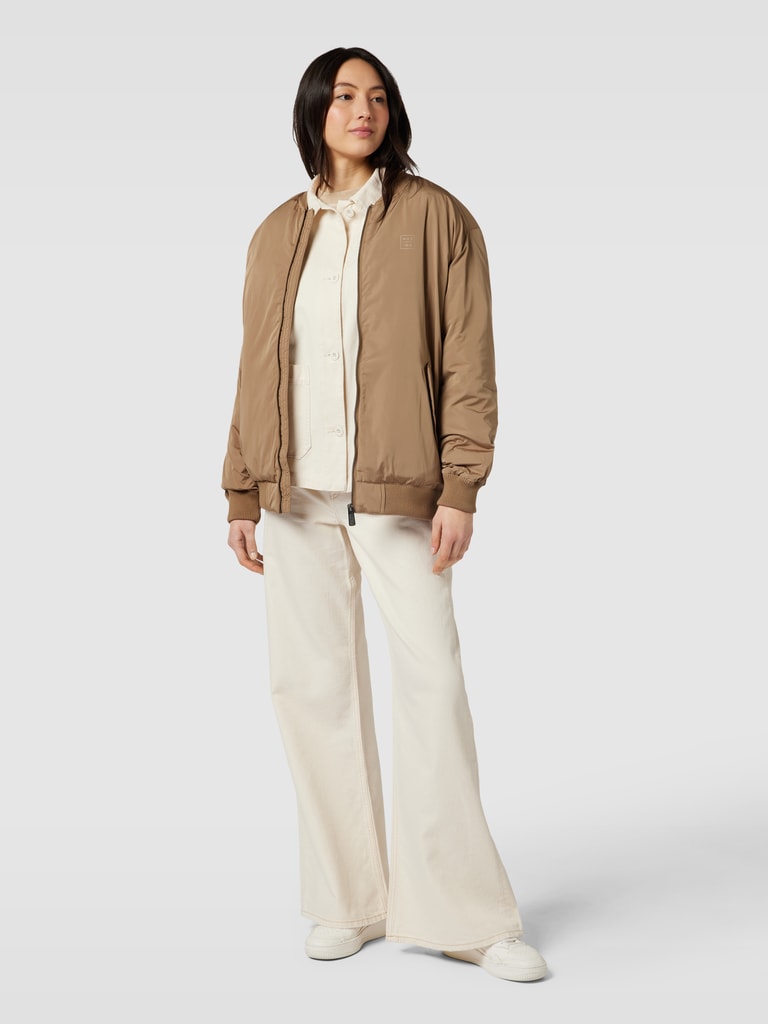 Mazine Bomberjacke mit Label-Print Modell 'Bellis' (camel) online kaufen