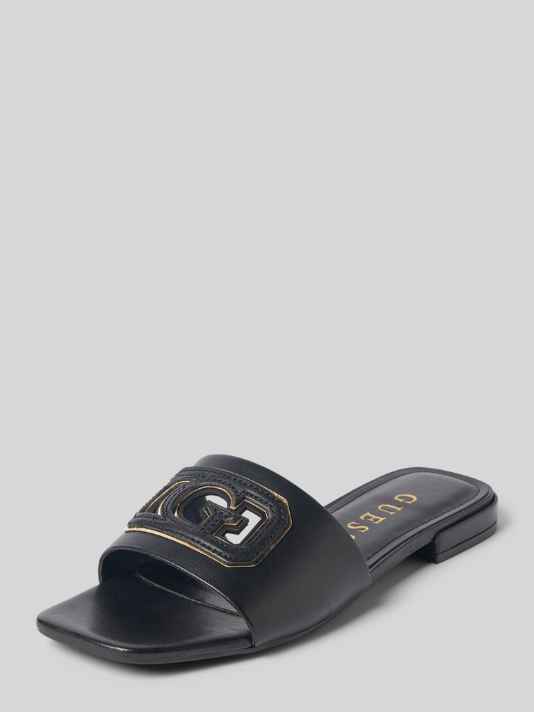 Guess Slippers met labeldetail, model 'TARISHA' in zwart online kopen | P&C