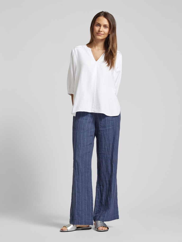 FREE/QUENT Bluse aus Leinen-Viskose-Mix mit 3/4-Arm Modell 'Lava ...