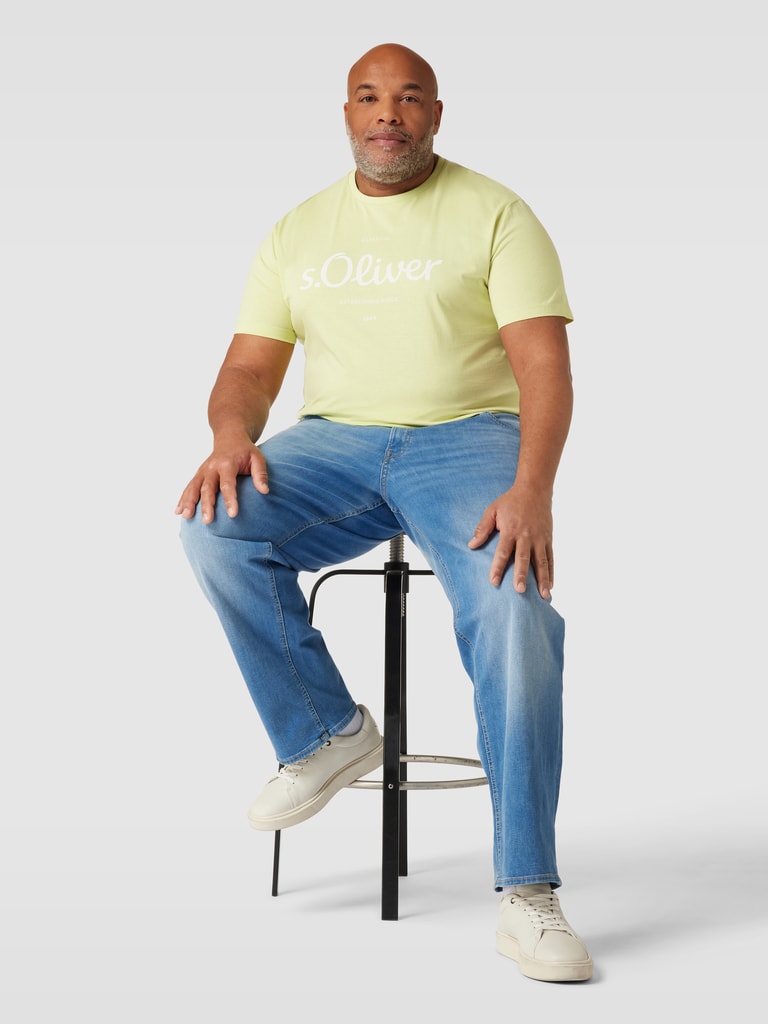 S.Oliver Plus PLUS SIZE T-Shirt mit Label-Print (hellgruen) online kaufen