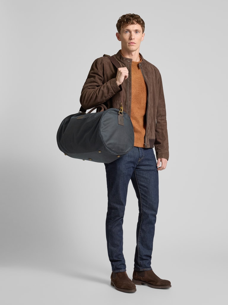 Barbour Weekendtas met labelpatch, model 'HOLDALL' in marineblauw ...
