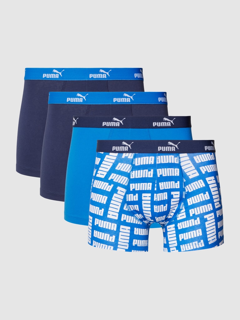 Puma Trunks im 4er-Pack mit elastischem Logo-Bund (blau) online kaufen