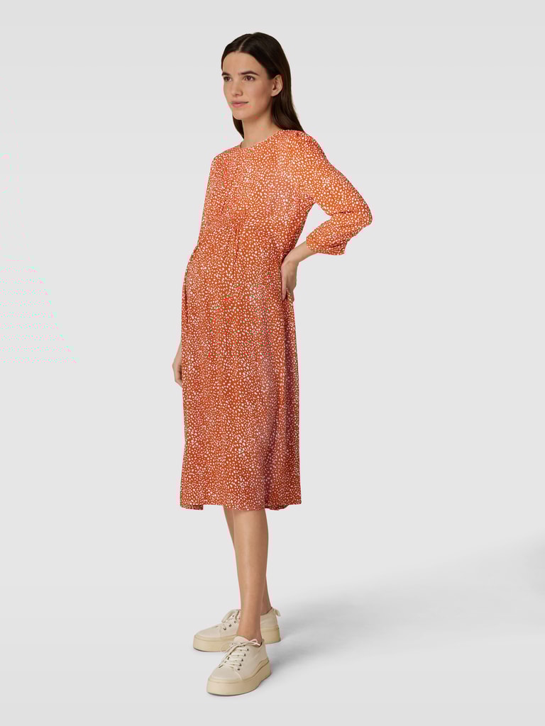 Mamalicious Umstands-Kleid aus reiner Viskose mit Allover-Muster ...