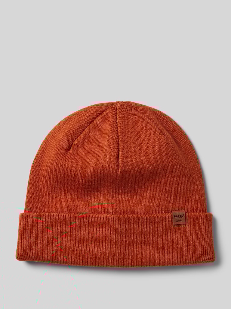 Barts Beanie met labeldetail, model 'WILLES' in oranje online kopen | P&C