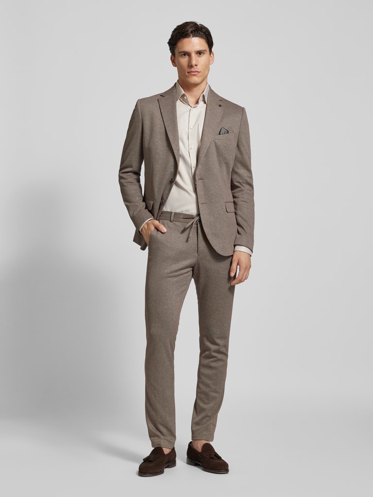 Zuitable 2-knoops colbert met reverskraag, model 'Nick' in taupe online ...
