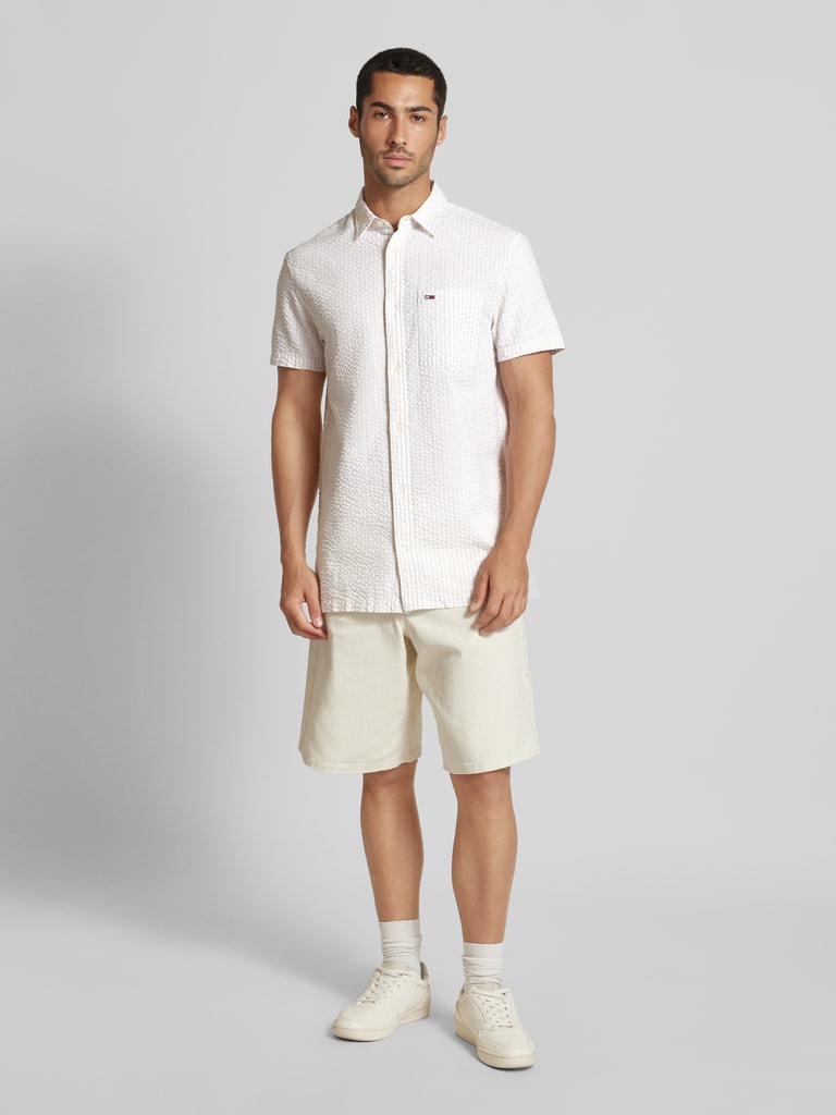 Kup online Tommy Jeans Koszula casualowa w paski (biały)