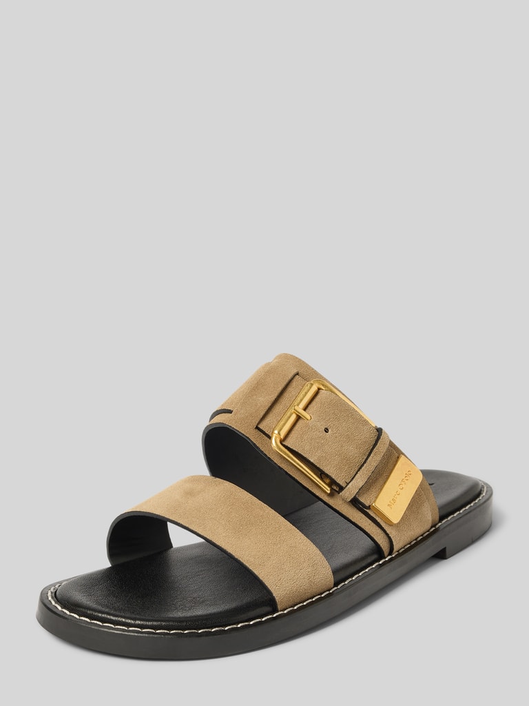 Marc O'Polo Pantolette aus edlem Veloursleder (stein) online kaufen