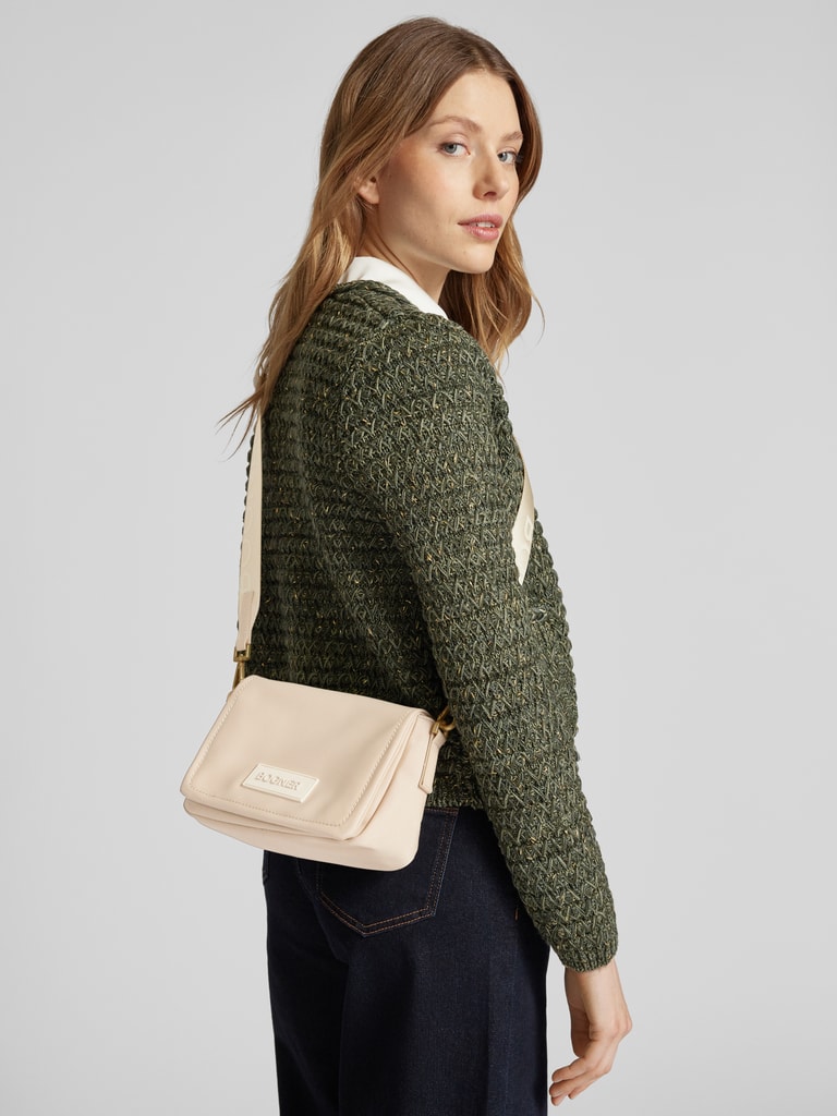 BOGNER Schoudertas met labelpatch, model 'saxon bar' in zand online ...