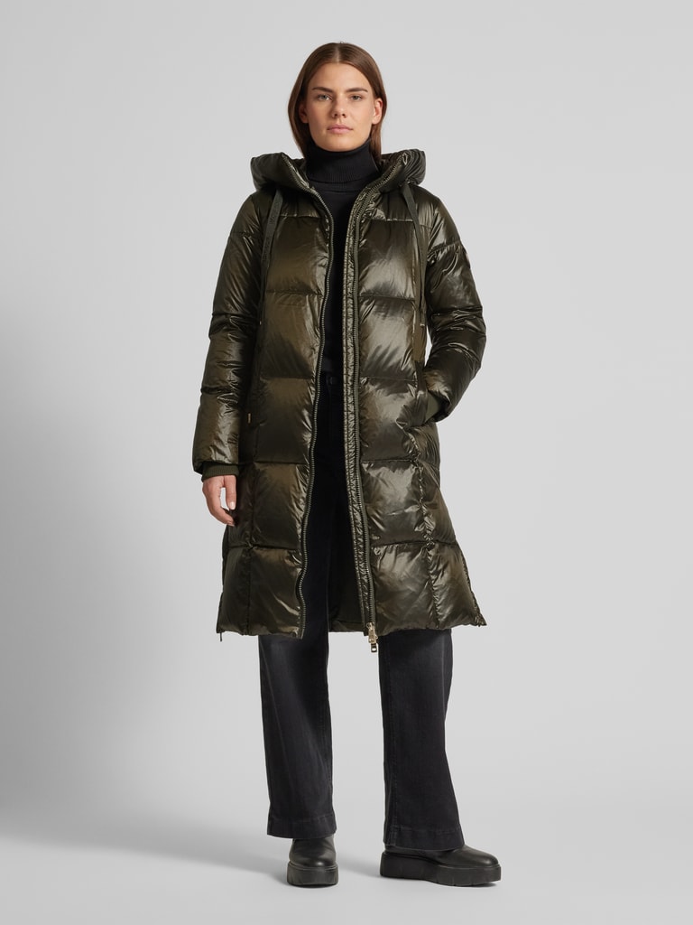 Kup online MOS MOSH Płaszcz puchowy z kapturem model ‘NOVA’ (ciemnozielony)