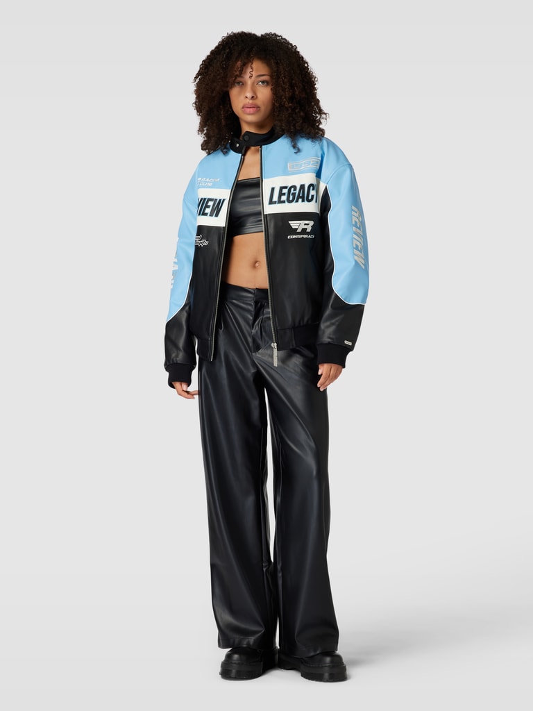 REVIEW Crop Bandeau Top in Leder-Optik (black) online kaufen