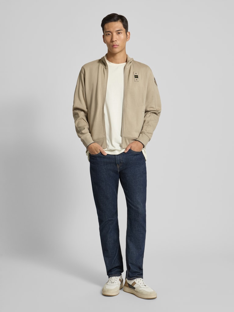 Kup online Blauer USA Bluza rozpinana ze stójką i wyhaftowanym logo ...