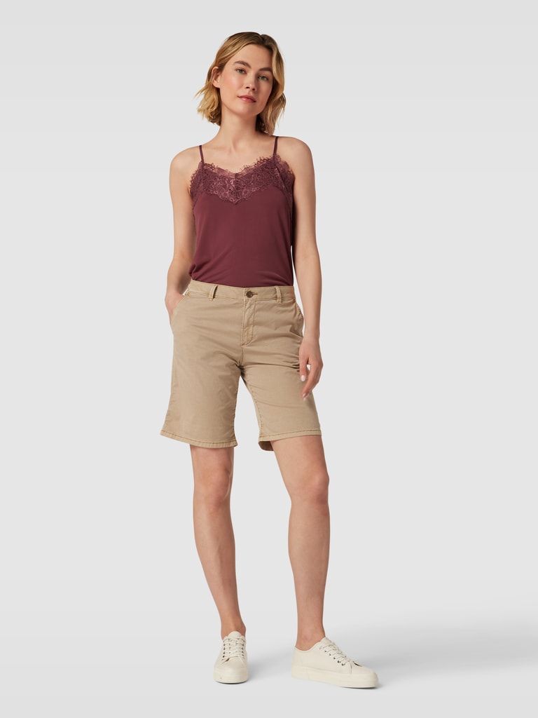 ICHI Top mit Spitzenbesatz Modell 'LIKE' (aubergine) online kaufen